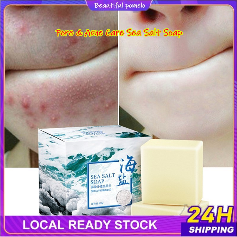 Sea Salt Soap Removal Pimple Pores Acne Treatment Cleaner Moisturizing ...