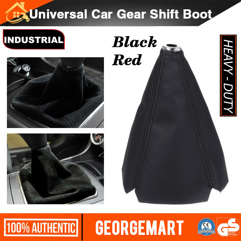 Universal Car Auto Stitch PVC Leather Manual Gear Shifter Shift Knob ...