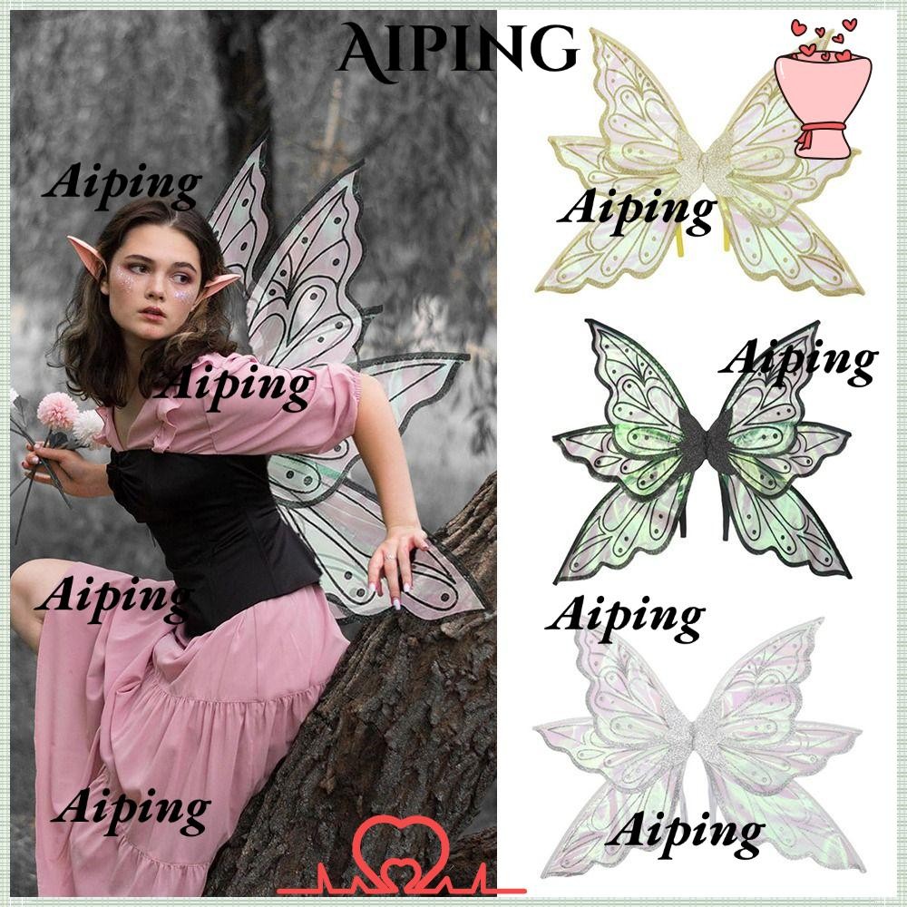 AIPING Organza Butterfly Wings, Sparkling Girls Fairy Wings, Cute ...