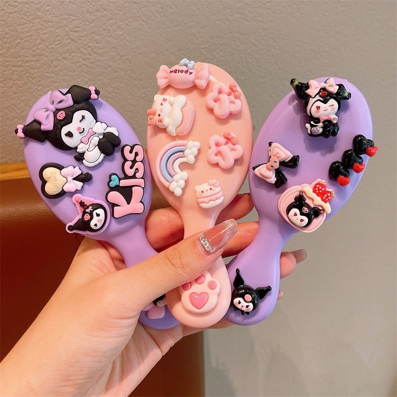 Kuromi Air Cushion Comb Bangs Hair Comb Suklay Kawaii Cute Mini Hair ...