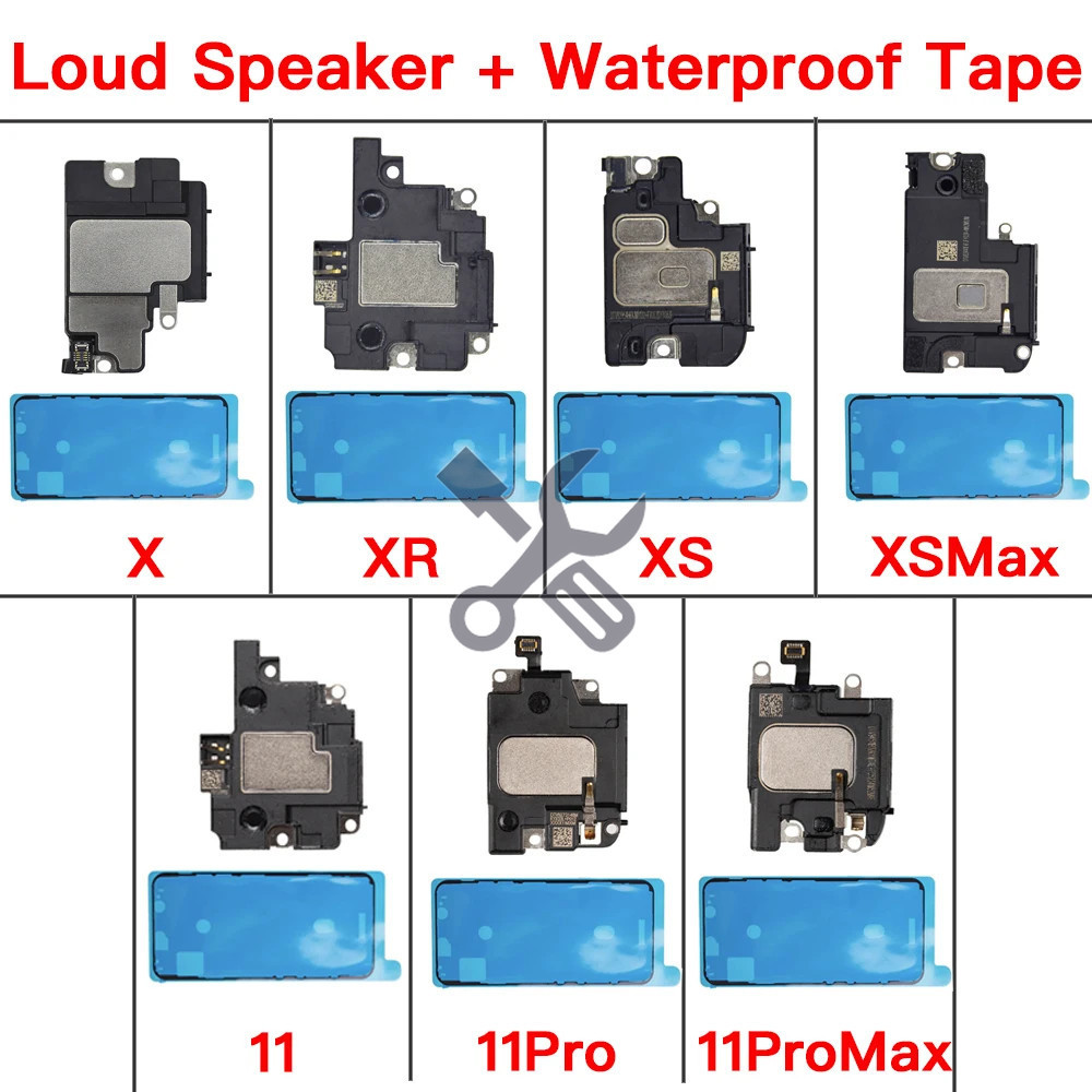 Speaker Replacement Ring Buzzer with Waterproof Tape for iPhone X X XR ...