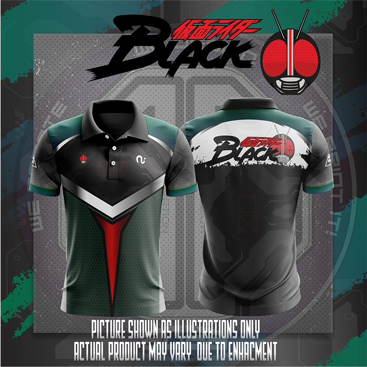 Baju Sublimation Kamen Rider Black Fan Edition T Shirt Microfiber ...