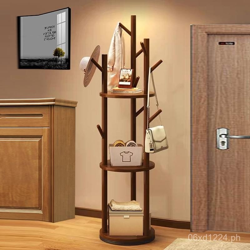 Home Clothing Rack Clothes Hanger Living Room Storage Rack Solid Wood ...