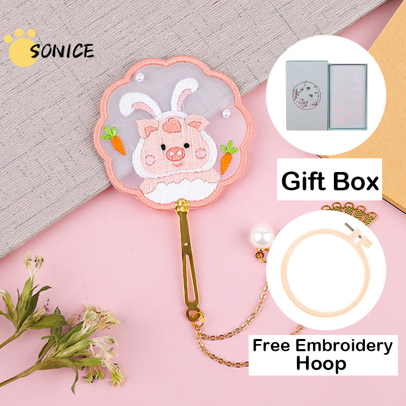 DIY Embroidery Vintage Dance Fan Making Kits DIY Fan Craft Kit ...