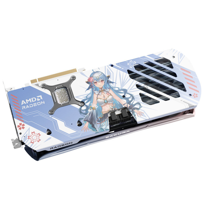 New 12GB GPU Yeston AMD Radeon RX9070 GRE Sakura 12GB Atlantis OC GDDR6 ...