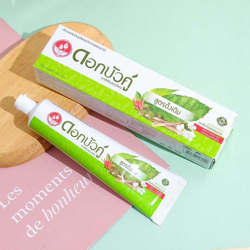 Thai Double Lotus Herbal Toothpaste Gum Protection Healthy Teeth Plant ...