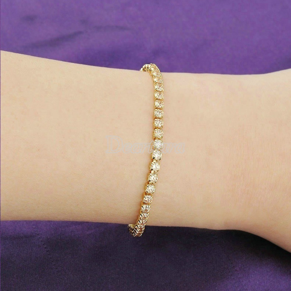 NewTrendy Bracelet Single Row Zircon Imitation Solitaire Diamond ...