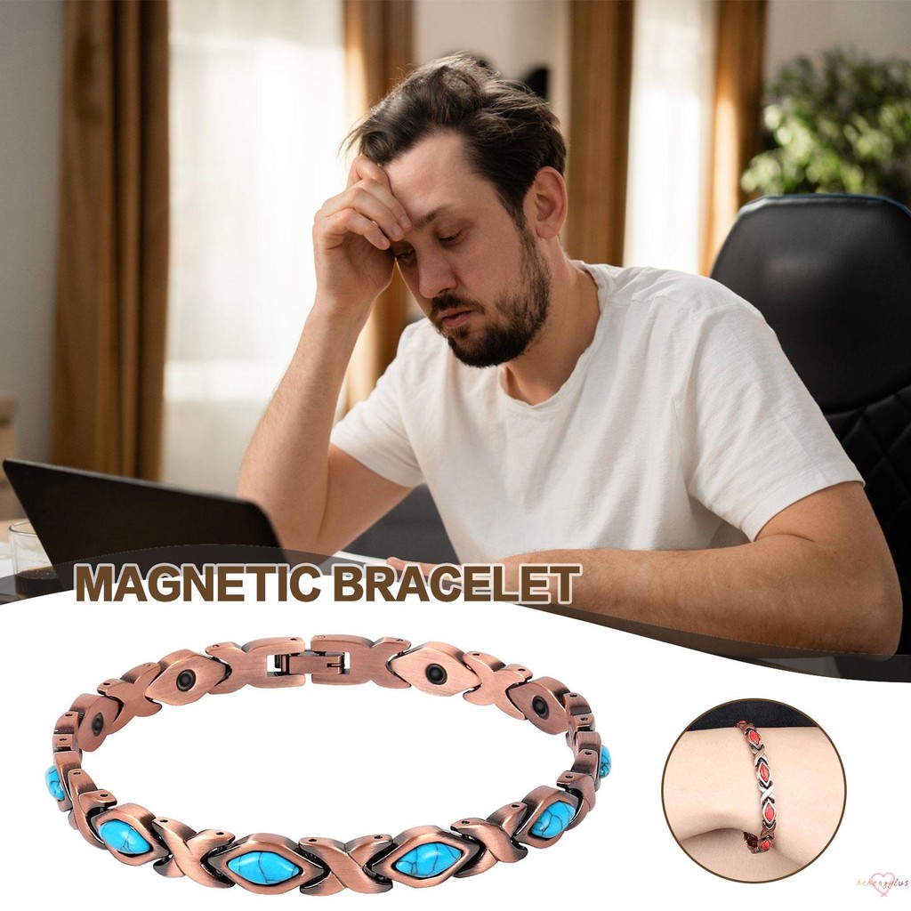 Ultra Strength Magnetic Terapy Bracelet Relieve Stress Rhombus Link ...