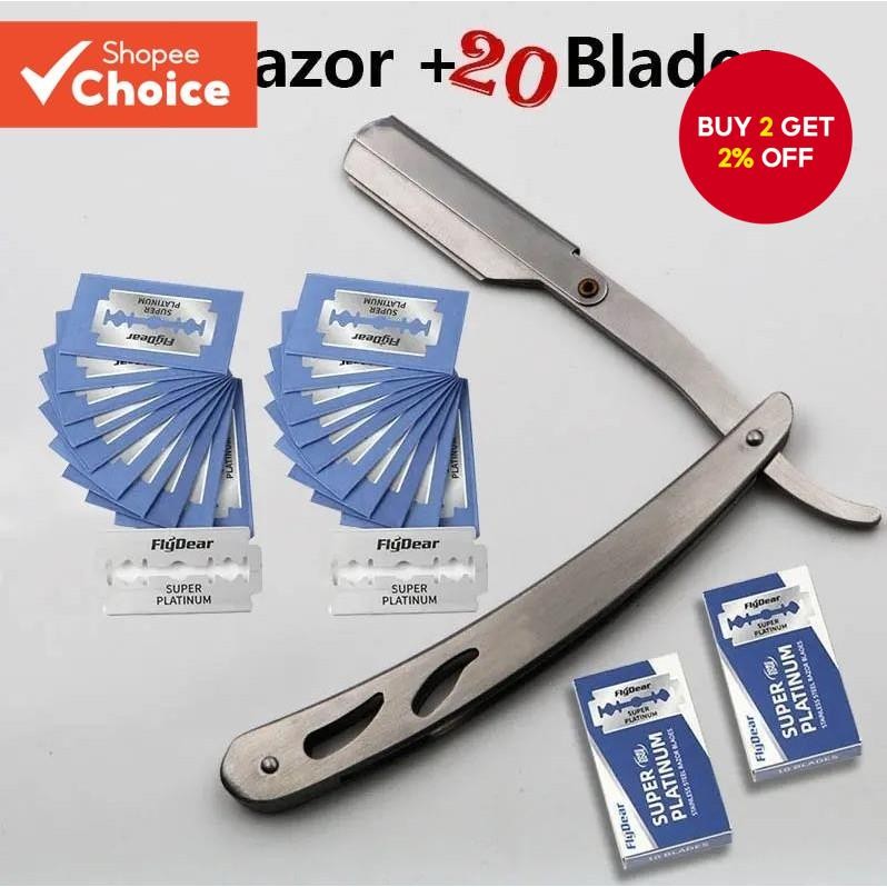 Silver Razor Old-fashioned Razor Manual Men Women Shaving Shaving Razor ...