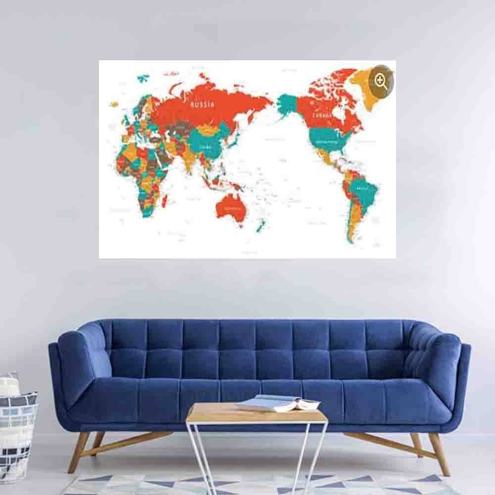 Education Map Decoration World Map Picture Large Size Map Poster ...