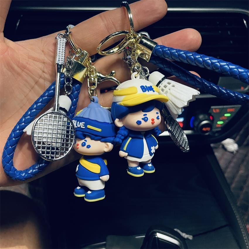 Good Things Recommendation/Badminton Couple Key Mouth Cute Doll Pendant ...