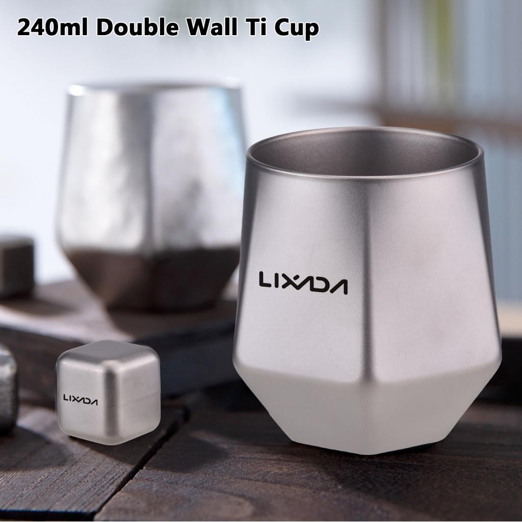 ecogoing.ph Outdoor Camping 240ml Double Wall Ti Cup Insulated Mug with ...