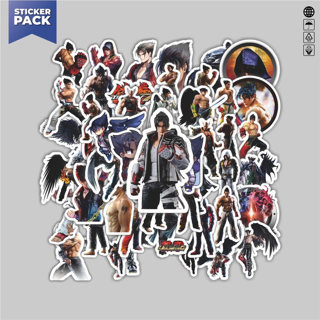 [100PCS]Sticker Pack Game Series Tekken Character Jin Kazama Aesthetic ...
