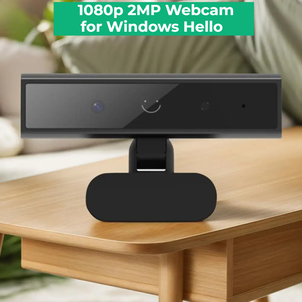 Windows Hello Facial Recognition Login PC Webcam 1080p FHD 2MP Built-in ...