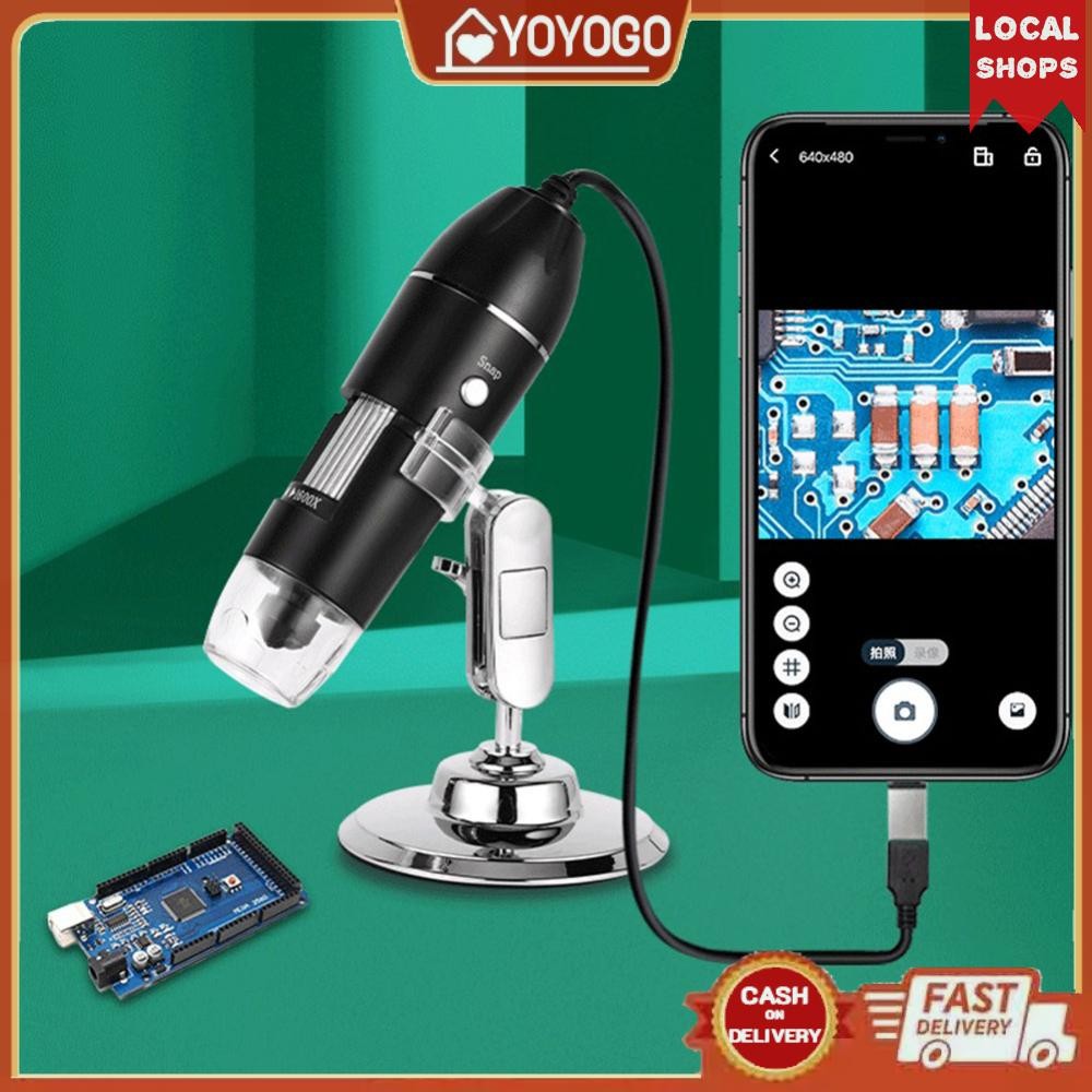 Digital USB Microscope Camera 500X LED Magnifier for Cell Phone Repair ...