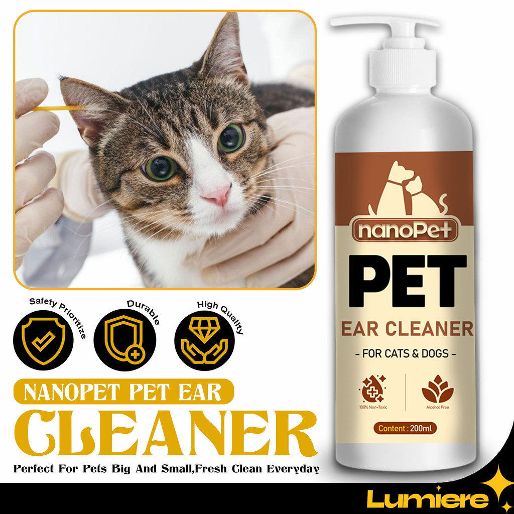 nanoPet Cat & Dog Ear Cleaner After Bath Clean Hygiene Pet Ears ...