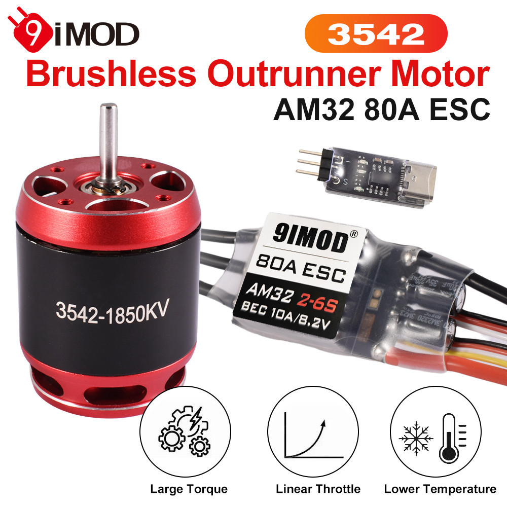 9IMOD RC AM32 Crawler Motor ESC Combo Power System 80A 2-6S ESC 3542 ...