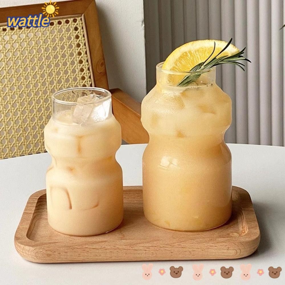 WATTLE Iced American Coffee Cup, Glass High Borosilicate Lactic Acid ...