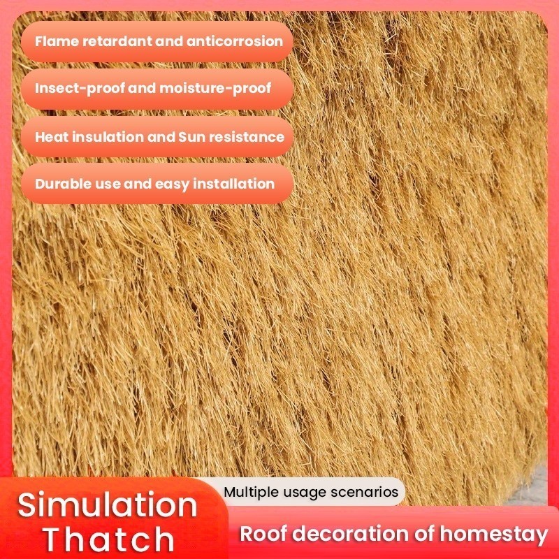L:1m, P:1m~3.5m Artificial Straw Grass Roof Decoration For Hawaiian ...
