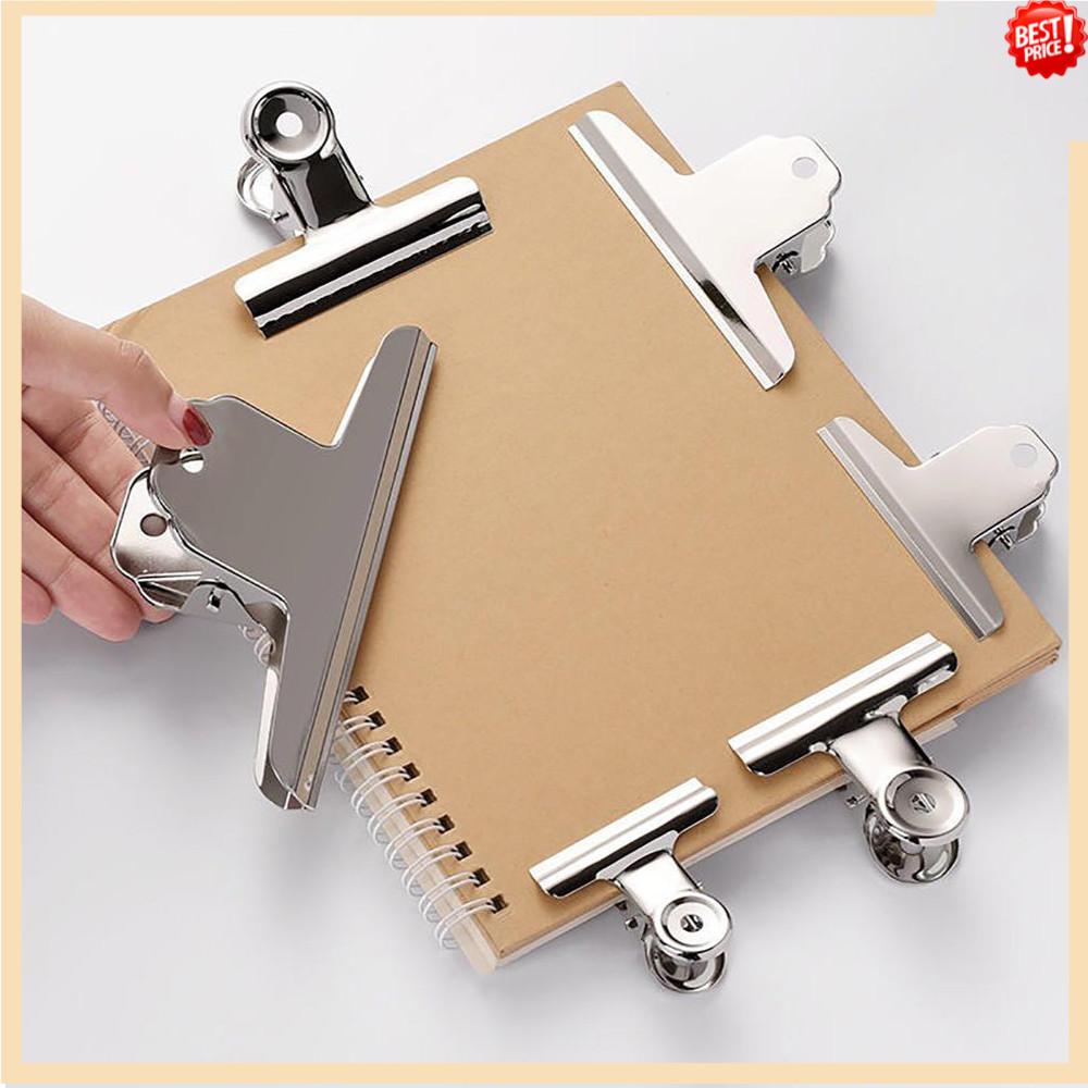 6.3 Inch Metal Stainless Steel Bull Paper Clips Large Binder All ...