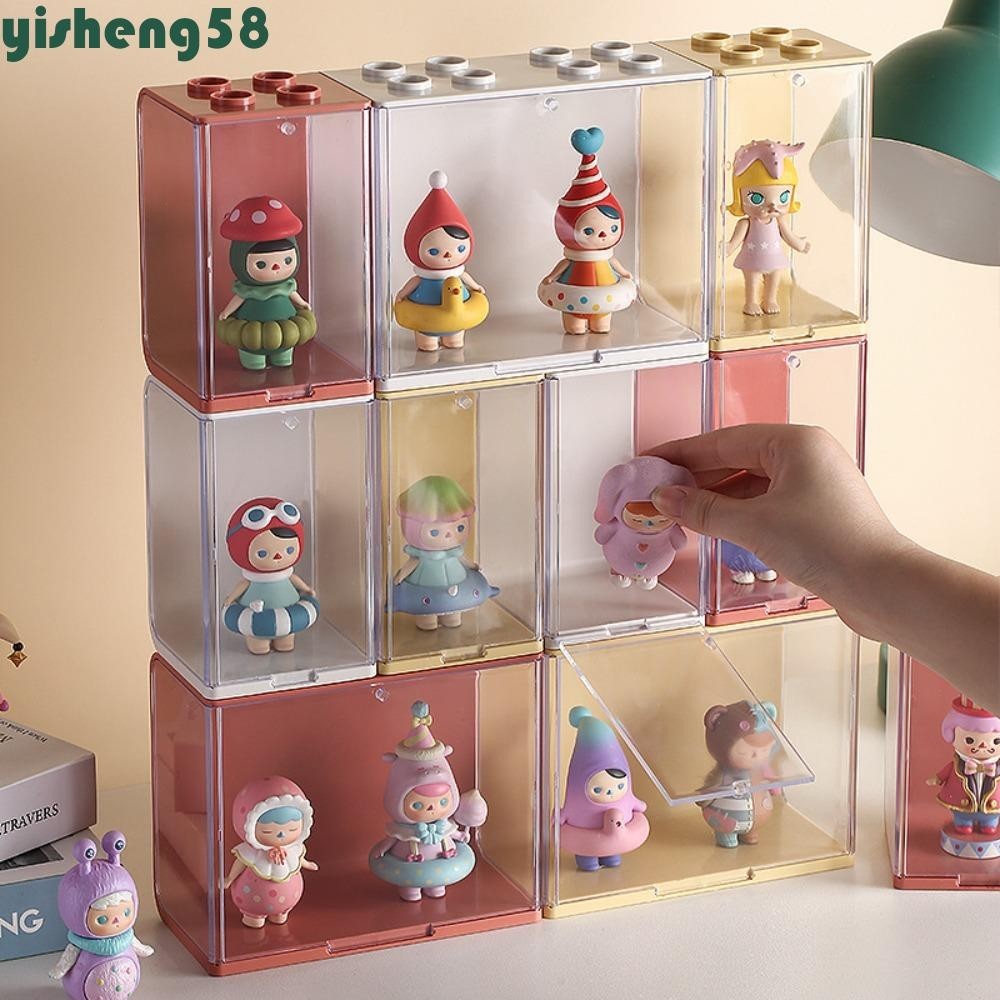 YISHENG Labubu Display Box, Dust-Proof Single Acrylic Doll Display ...
