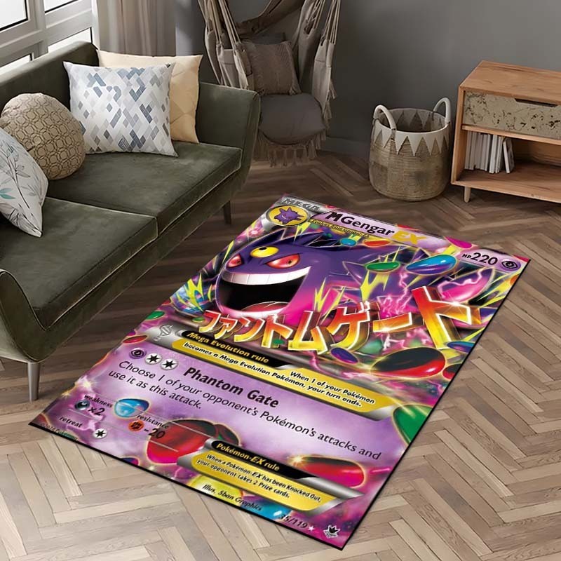 3D Pokémon Elf Card Carpet Living Room Bedroom Children's Decoration ...