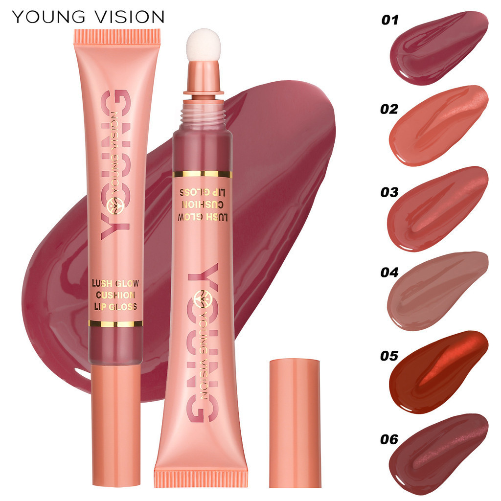 YOUNG VISION Liquid Hydration Shine Lip Gloss Plush Brush Head Squeeze ...