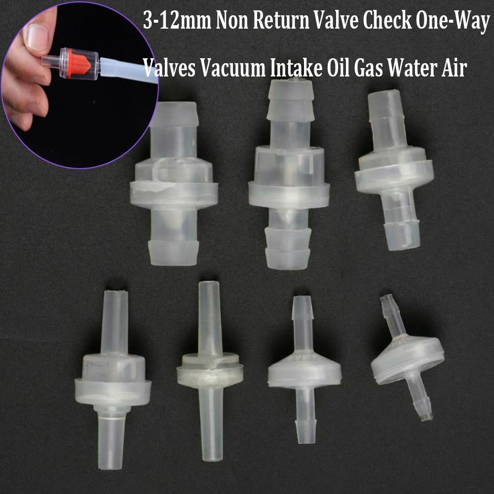 {LUSH} 3mm to 12mm Plastic White Check Valve Way Non-return Valve Oil ...