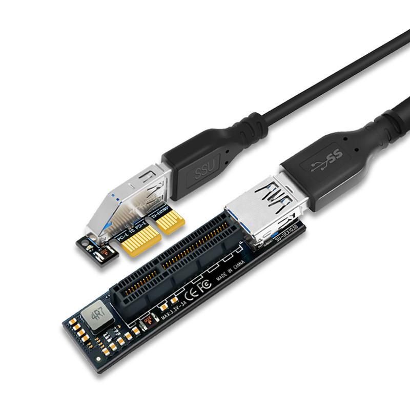 Add On Card PCI-E Riser PCIE PCI-Express X1 to X4 Riser PCI E Riser ...
