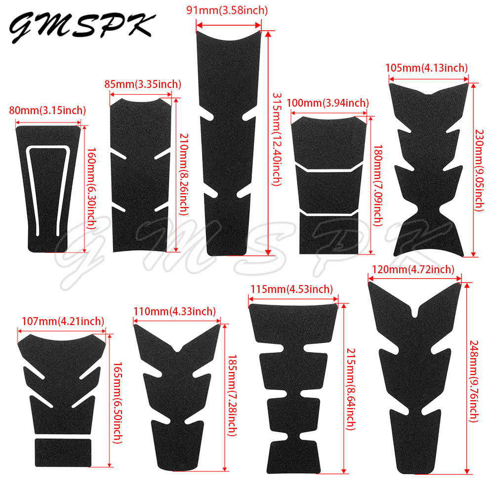 Universal Motorcycle Gas Fuel Tank Protector Pad Cover Sticker Frosted ...