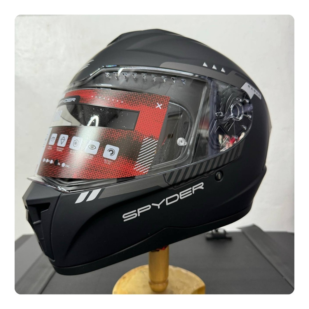 Spyder Radar P S0 Full Face Helmet matte black | Shopee Philippines