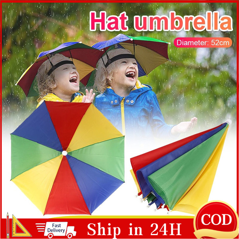 Sun Umbrella Hat Portable Head Umbrella Foldable Outdoor Fishing ...