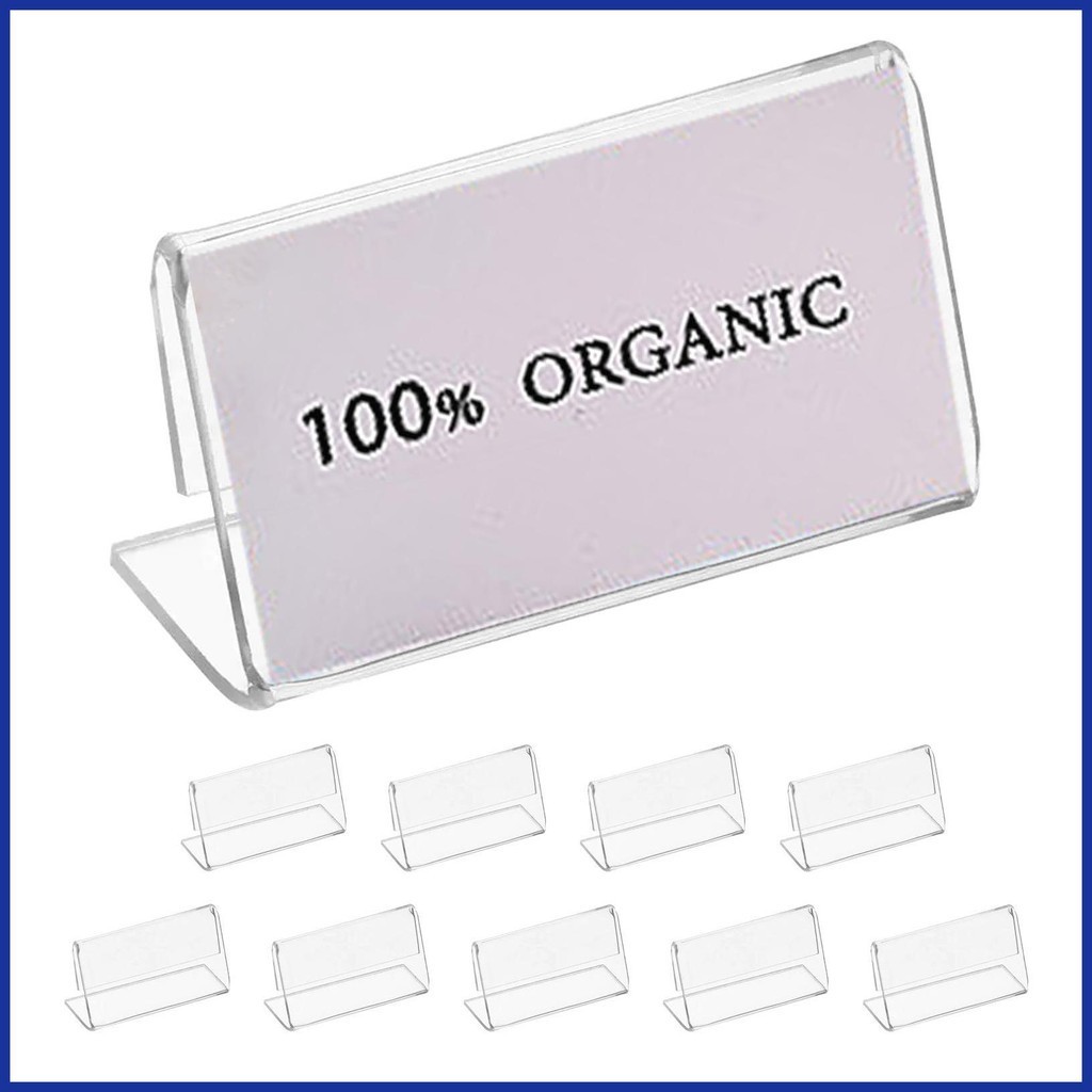 Clear Sign Holder Acrylic Clear Label Stand 10pcs Small Acrylic Sign ...