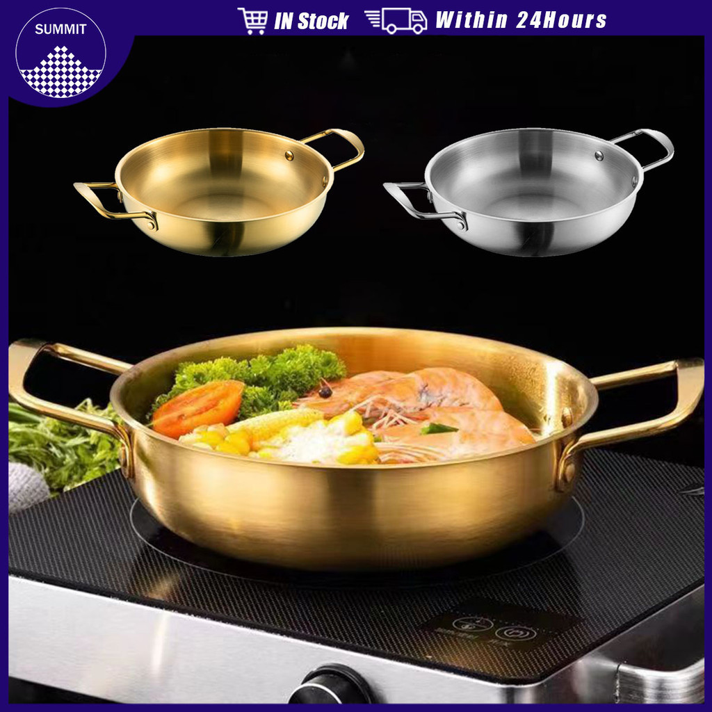 Double Ears Korean Seafood Pot Stainless Steel Pot Ramen Noodles Pan ...