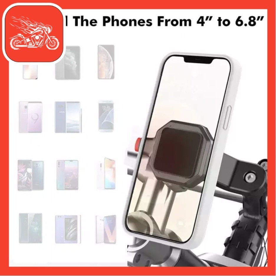 Push Lock Electric Scooter Phone Holder Mount COMPLETE SET Quad Lock w ...