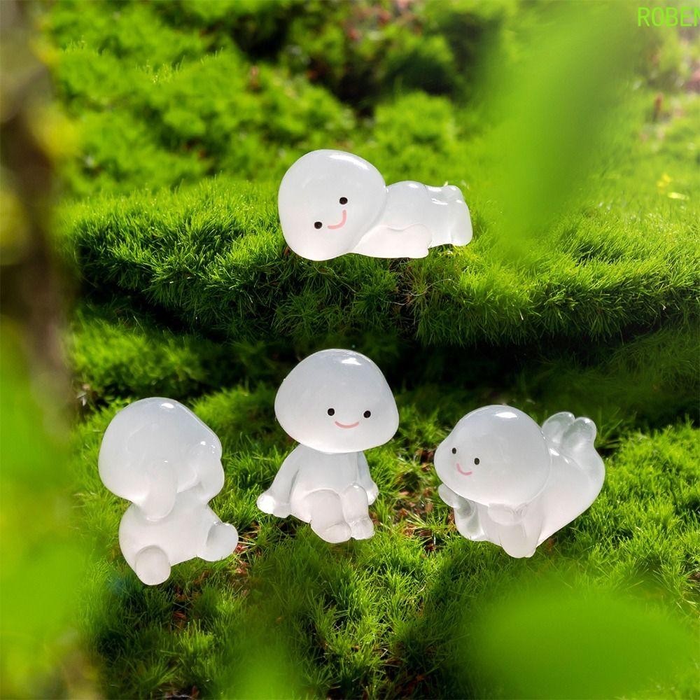 ROBEN Luminous Small People Figurines, Cartoon Glow in Dark People ...