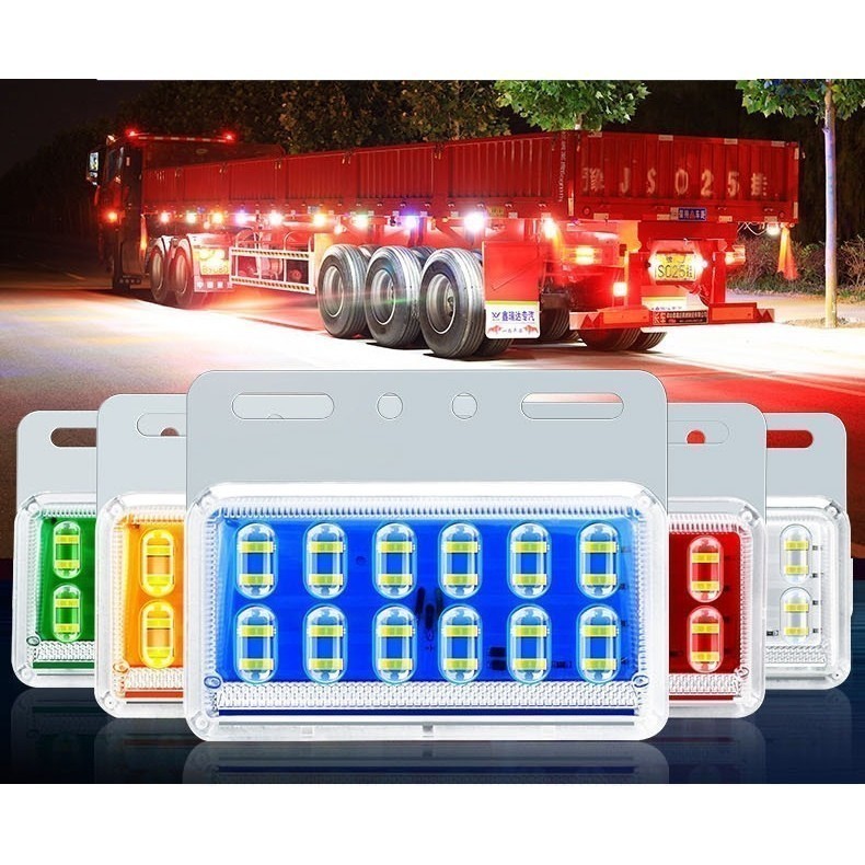 OM 1PC 15 LED Side Marker Lights Car Lights Warning Tail Light Auto ...