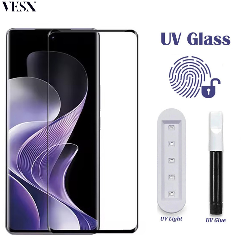 UV Liquid Glue Full Tempered Glass Screen Protector Film For VIVO V40 Lite V30 V30E V29 V29E V27 ...