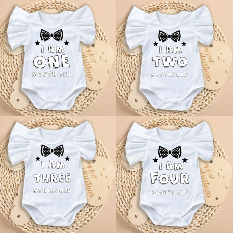 Sweet Baby Girl Milestone Monthly Costume Infant Romper Monthly ...