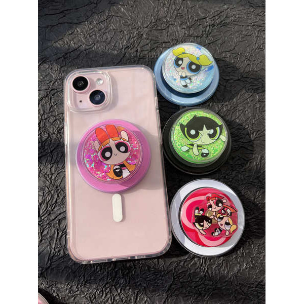 pop socket Quicksand magnetic bracket telescopic airbag MagSafe cute ...