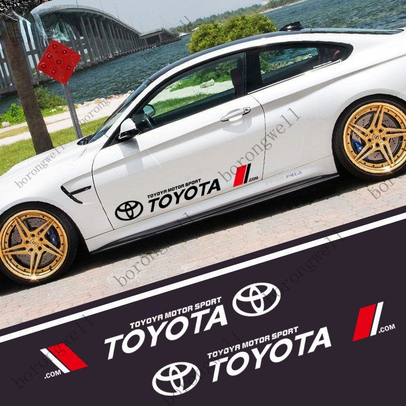 Toyota Car Waterproof Stickers Auto Door Side Body Decor Decals Anti ...