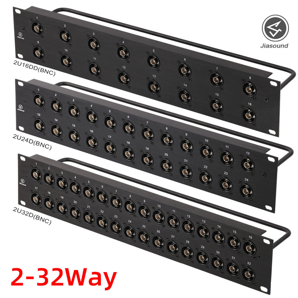 D Type 1U 2U Rack Patch Panel 3G SDI/HD SDI BNC Video Cabinet 1U ...