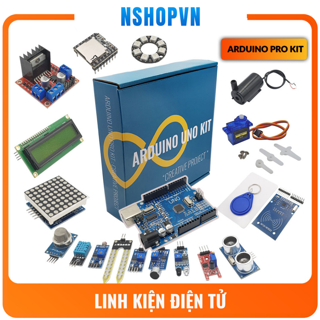 Arduino UNO R3 PRO KIT programming learning KIT has sample code, technical support | Shopee ...