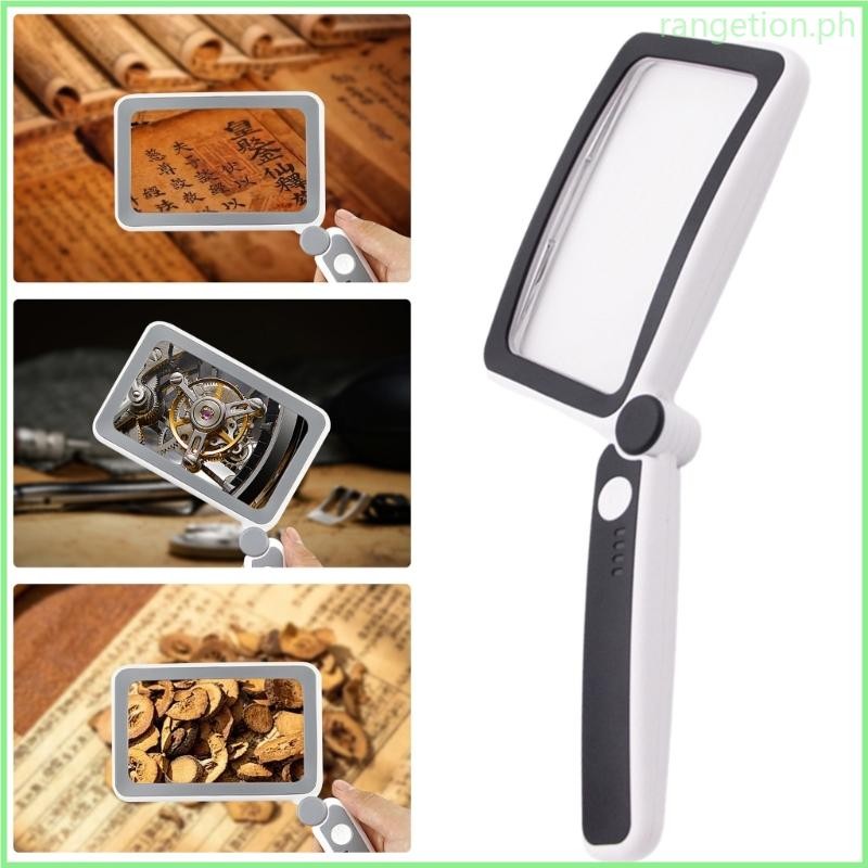 RAN Magnifying Glass with 10 LED Lights Folding Magnifier Handheld ...