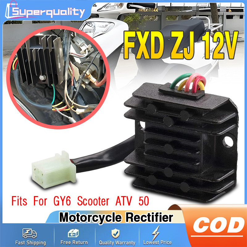 Motorcycle Brand New 5 Pin 5 Wire Voltage Regulator Rectifier FXD ZJ ...