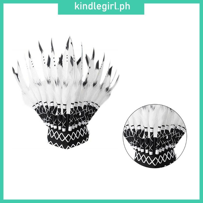 KING Handmade Feather Headdress Native American Indian Kokoshnik White ...