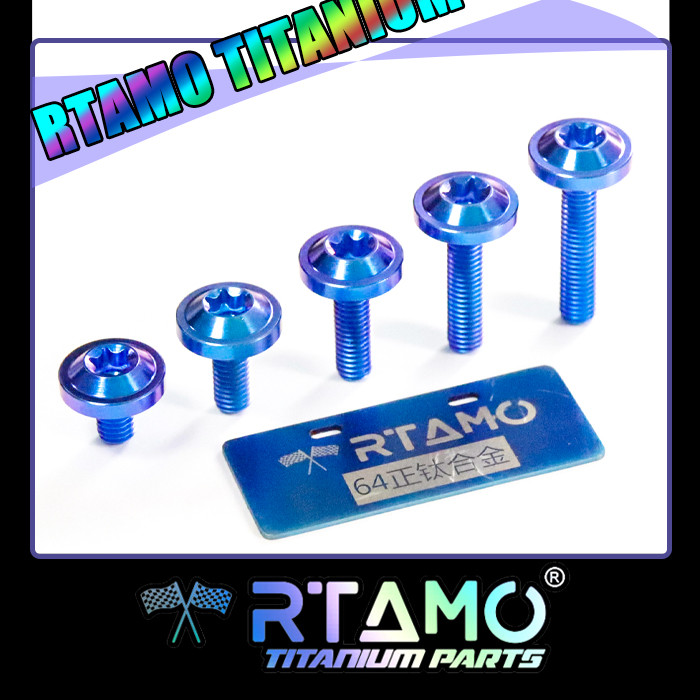 RTAMO Titanium Gr5 M5 M6x10-40L 16D Nmax Xmax Body Bolt Fender Visor ...