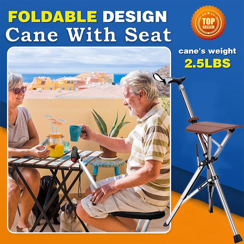 Adjustable Height Cane Chair Tripod Cane Stool Crutch Chair Cane With ... Adjustable Height Cane Chair Tripod Cane Stool Crutch Chair Cane With ...