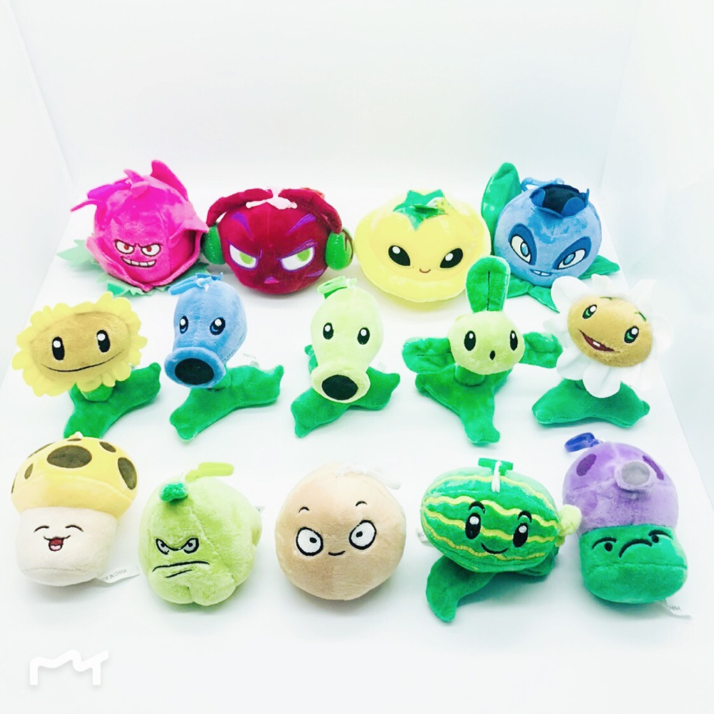 Plants vs Zombies Plush Toy Keychain Cute Cartoon Backpack Charm ...