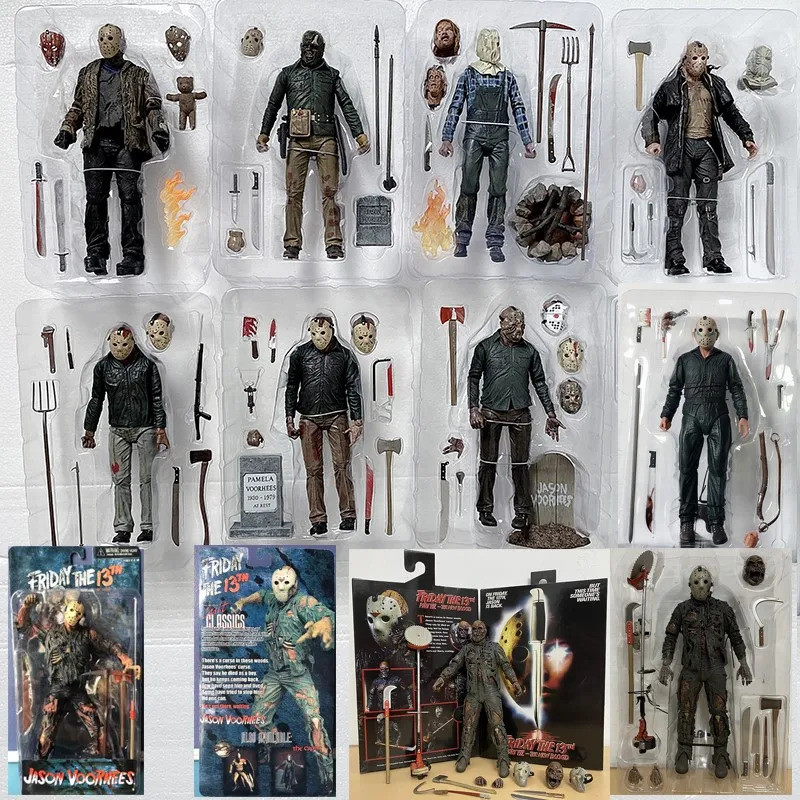NECA Friday The 13th Figure Toys Freddy Jason Voorhees Blood Action ...